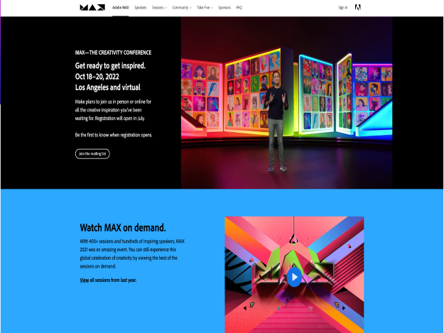 アドビ、「Adobe MAX 2022」開催を発表。今年は会場とオンラインの同時開催！ | ニコニコニュース
