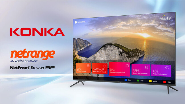 Konka、自社Android TV搭載スマートテレビにHbbTV対応機能を 拡張するために、NetRangeを選定 | ニコニコニュース