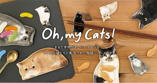 【Oh，my Cats】ねこと食卓を囲む豆皿と箸置きがヴィレッジヴァンガードオンラインに登場！ | ニコニコニュース