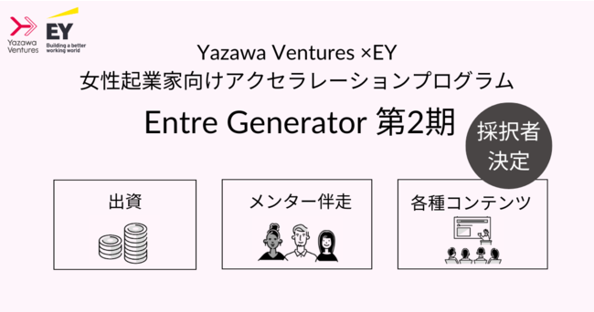 Yazawa Ventures × EY Japan、女性起業家向けアクセラレーションプログラム「Entre | ニコニコニュース