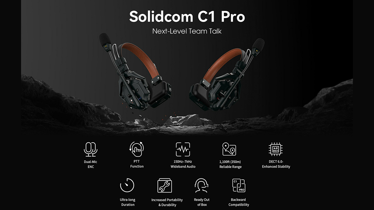 Hollyland、「Solidcom C1 Pro」発表。同時通話ワイヤレスインターカムヘッドセットシステム | ニコニコニュース