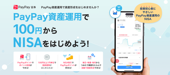 PayPayアプリで100円からNISAをはじめよう！「PayPay資産運用」で「NISA口座」の開設申し込み受付を開 | ニコニコニュース
