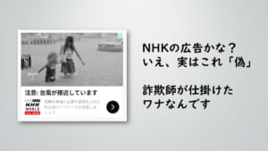 NHKの広告かな？いえ、これは偽なんです ネットに溢れる詐欺広告について | ニコニコニュース