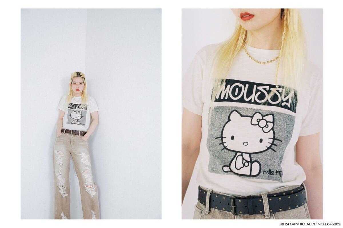 Tシャツやワンピースなど全5型！MOUSSY（マウジー）×サンリオ「ハローキティ」コラボコレクション | ニコニコニュース