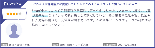 SmartViscaが名刺管理ソフト部門で最高位の「LEADER」を15期連続受賞！ -ITreview Grid | ニコニコニュース
