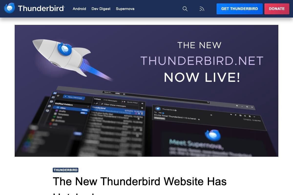 Mozilla、Thunderbirdサイトの大幅リニューアル発表 | ニコニコニュース