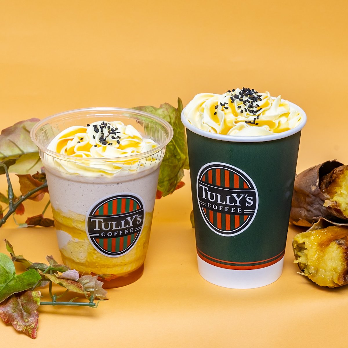 ホックリ甘いさつまいもドリンク！タリーズコーヒー「ほっこりOIMOラテ」「＆TEA OIMOティーシェイク」 | ニコニコニュース