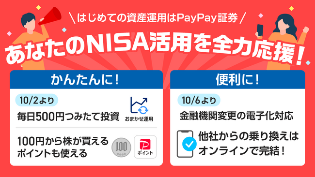 【はじめての資産運用はPayPay証券】他社からのNISA口座の乗り換え手続きがオンライン完結で最短2分で完了！ | ニコニコニュース