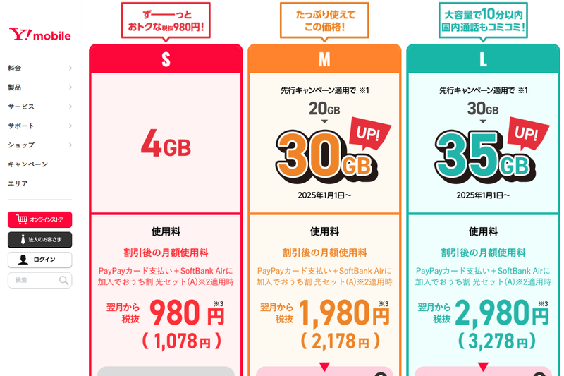 【格安スマホまとめ】Y!mobileが20GB→30GBの増量を料金変えずに実施！ 実質値下げ | ニコニコニュース