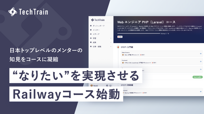 TechTrain、"なりたいエンジニア" を実現させるための集中学習コース、「Railway コース」を新たに始動。 | ニコニコニュース