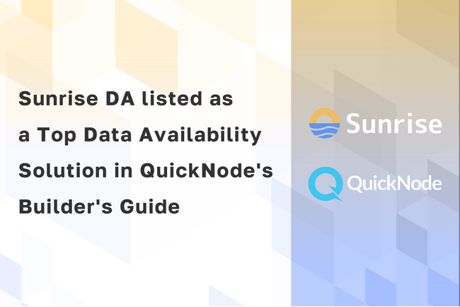 「Sunrise DA」、QuickNodeの「Builder's Guide」にTop Data | ニコニコニュース