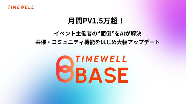 【月間PV1.5万超】イベント主催者の“面倒”をAIが解決！「TIMEWELL | ニコニコニュース
