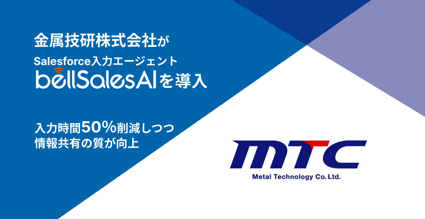 Salesforce入力時間を50％削減！金属技研「bellSalesAI」導入事例 | ニコニコニュース